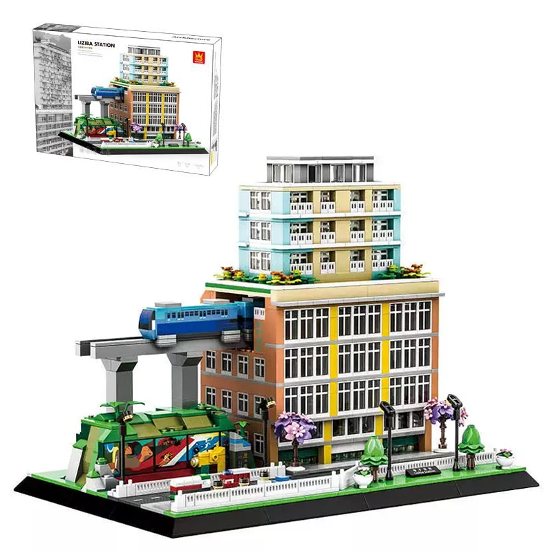 Street View Series Subway Station Building Blocks City Bus Station ...