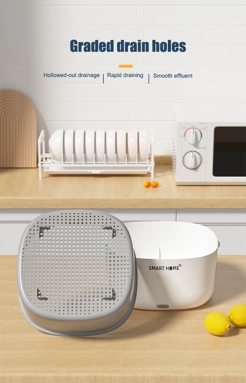 Electric Vegetable Washer Ultrasonic Washing Basket Food Purifier ...