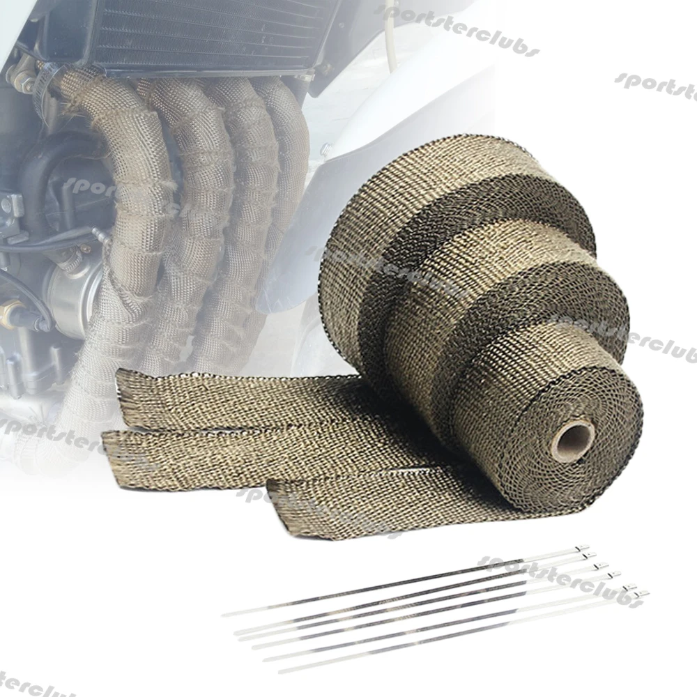 5M-10M-15M-Titanium-Black-Fiberglass-Thermal-Exhaust-Header-Pipe-Heat ...
