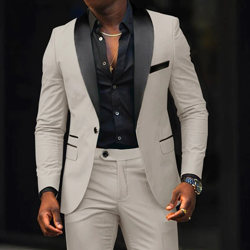 Herren-Anzug-Jacke-Herbst-Slim-Fit-One-Button-Blazer-Mode-Neue-Formale ...