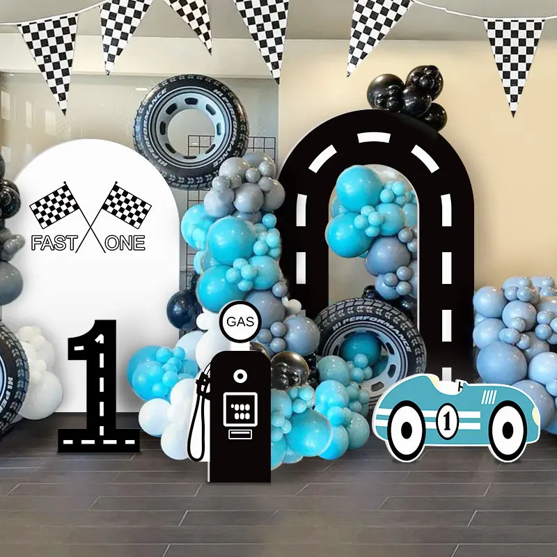 TWO-FAST-Racing-Car-Balloons-Garland-Kit-40inch-Race-Track-Number-Foil ...