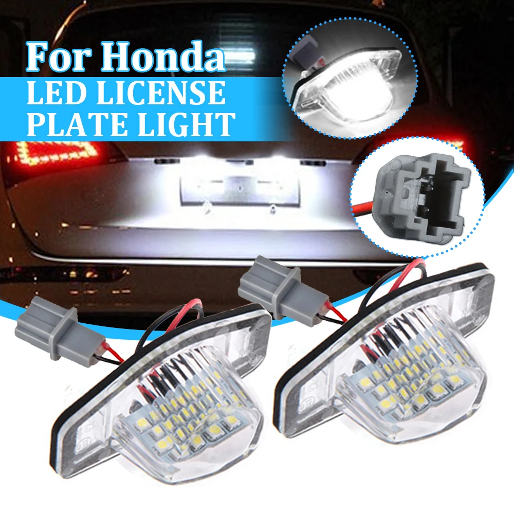 2Pcs-Car-Number-License-Plate-LED-Light-515147-For-Honda-Crv-Fit ...