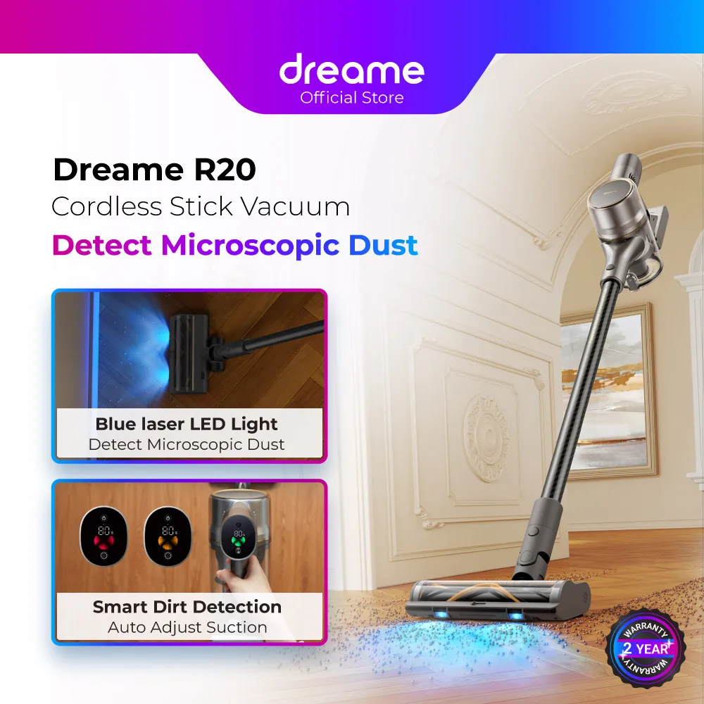 New-Dreame-R20-Cordless-Vacuum-LED-Laser-Dust-Lights-Smart-Dirt ...