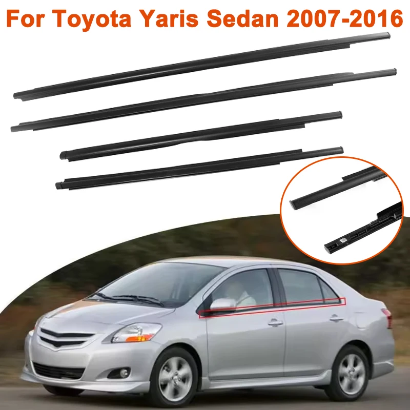 68160-52150 Car Side Window Glass Weatherstrip Trim For Toyota Yaris ...