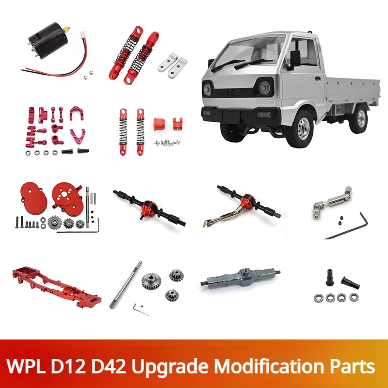 WPL-D12-D42-RC-Metal-Upgrade-Modified-Parts-Rear-Axle-Drive-Shaft-Shock ...