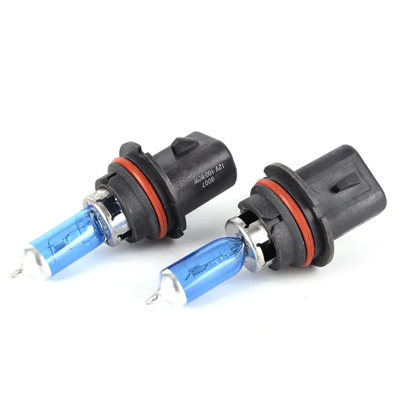 2pcs 12v 100/80w Hb5 9007 Super White Car Dark Blue Glass Halogen Lamps ...
