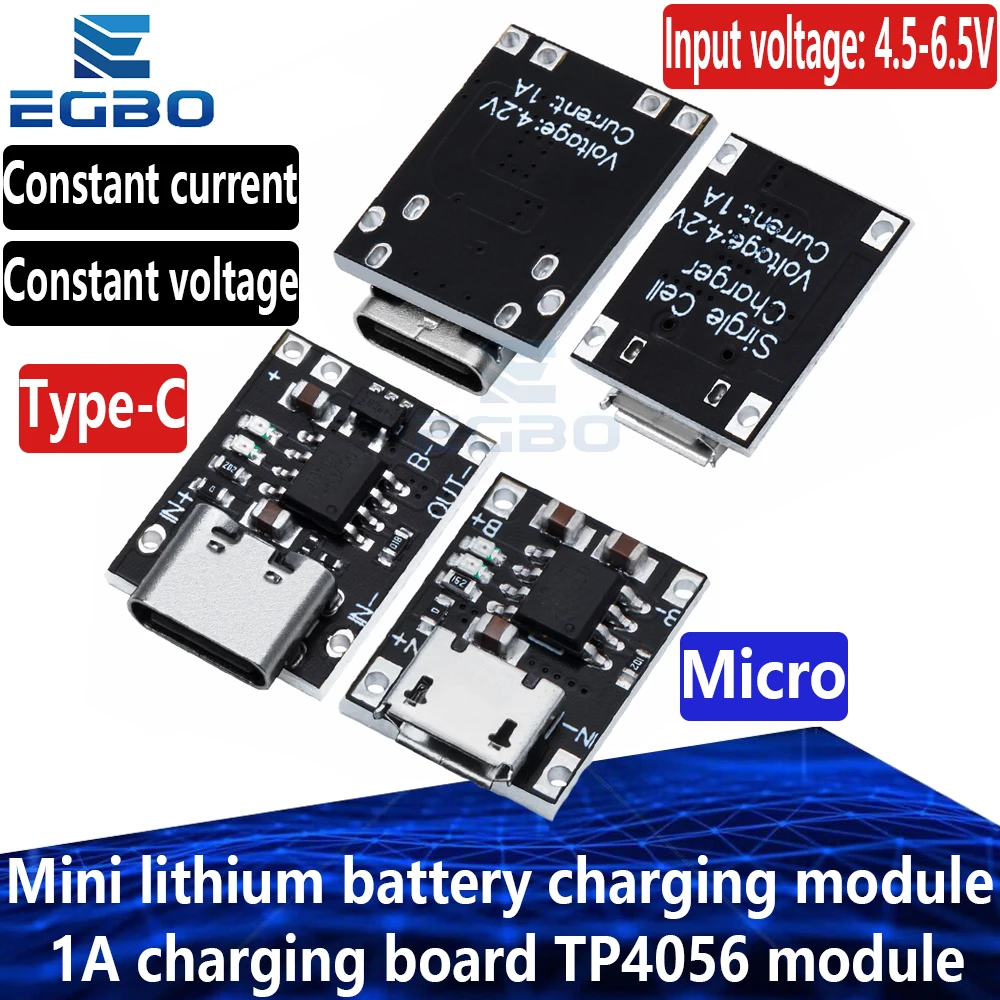 1PCS/5PCS Mini lithium battery charging module 1A charging board TP4056 ...