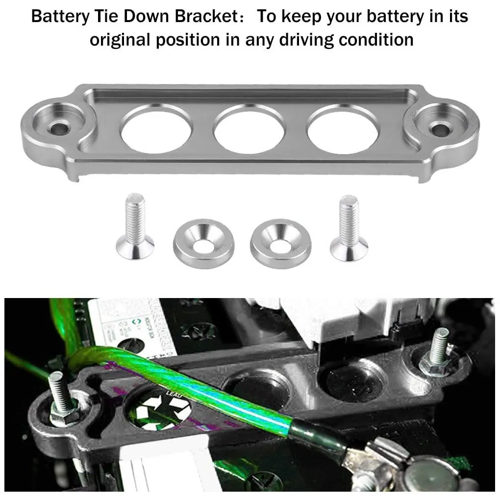 Aluminum alloy Billet Battery Tie Down For Honda Civic EG EK DEL SOL ...