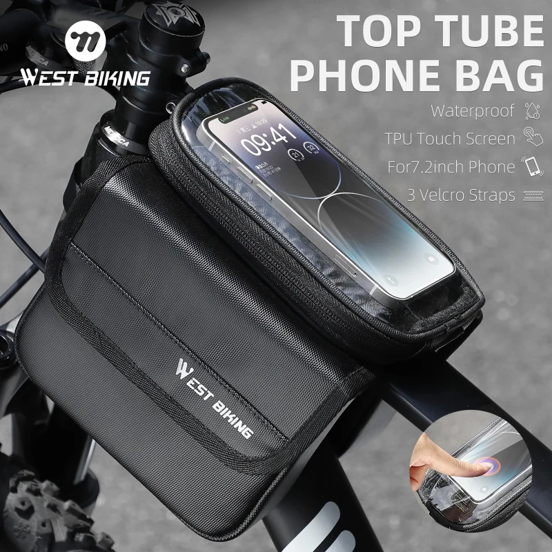 WEST-BIKING-Bicycle-Top-Tube-Phone-Bag-1-4L-Touch-Screen-Waterproof ...
