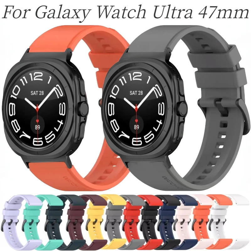 Silicone Strap For Samsung Galaxy Watch Ultra 47mm Breathable ...