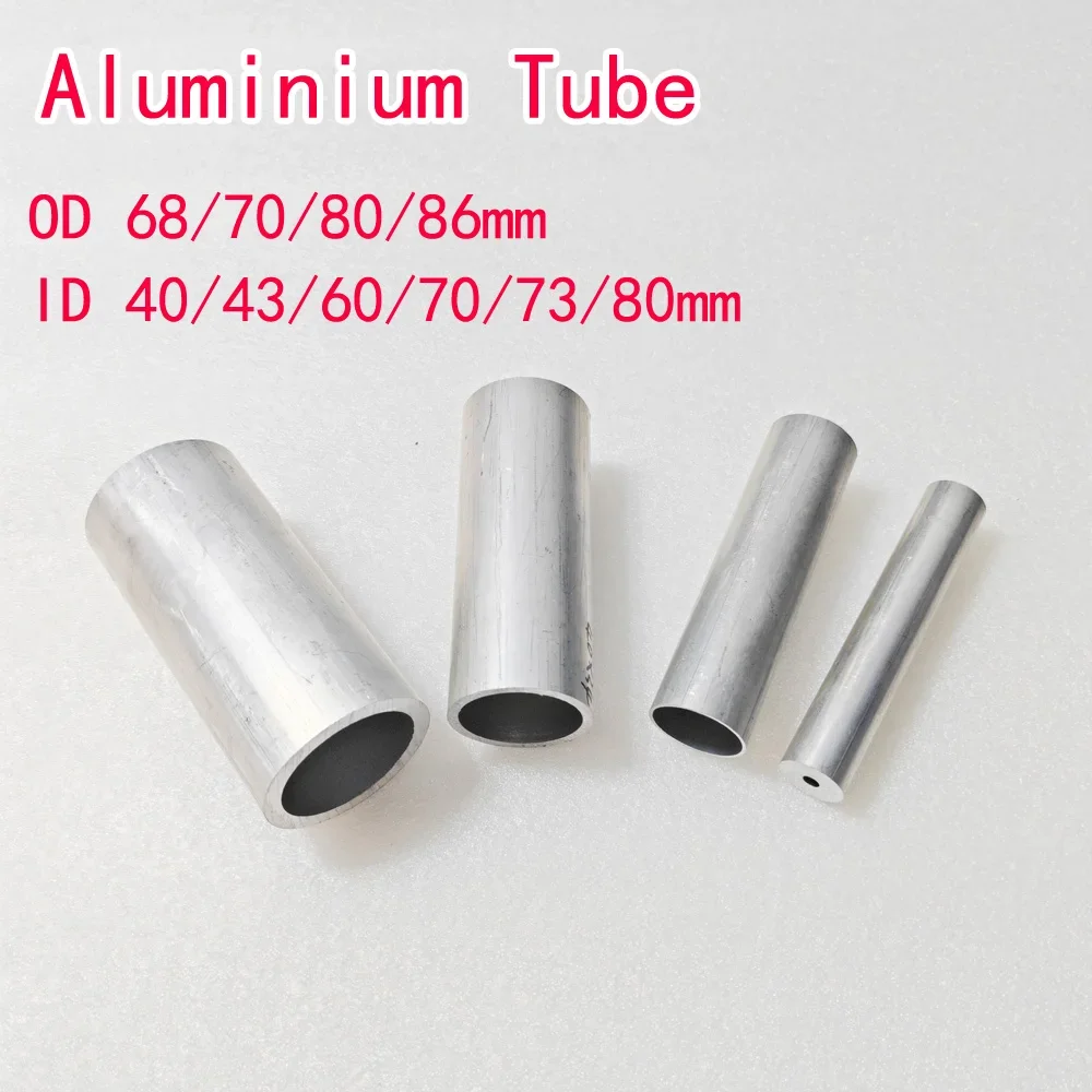 1Pc 6061 Aluminium Alloy Tube OD 68/70/80/86mm Hollow Round Aluminum ...