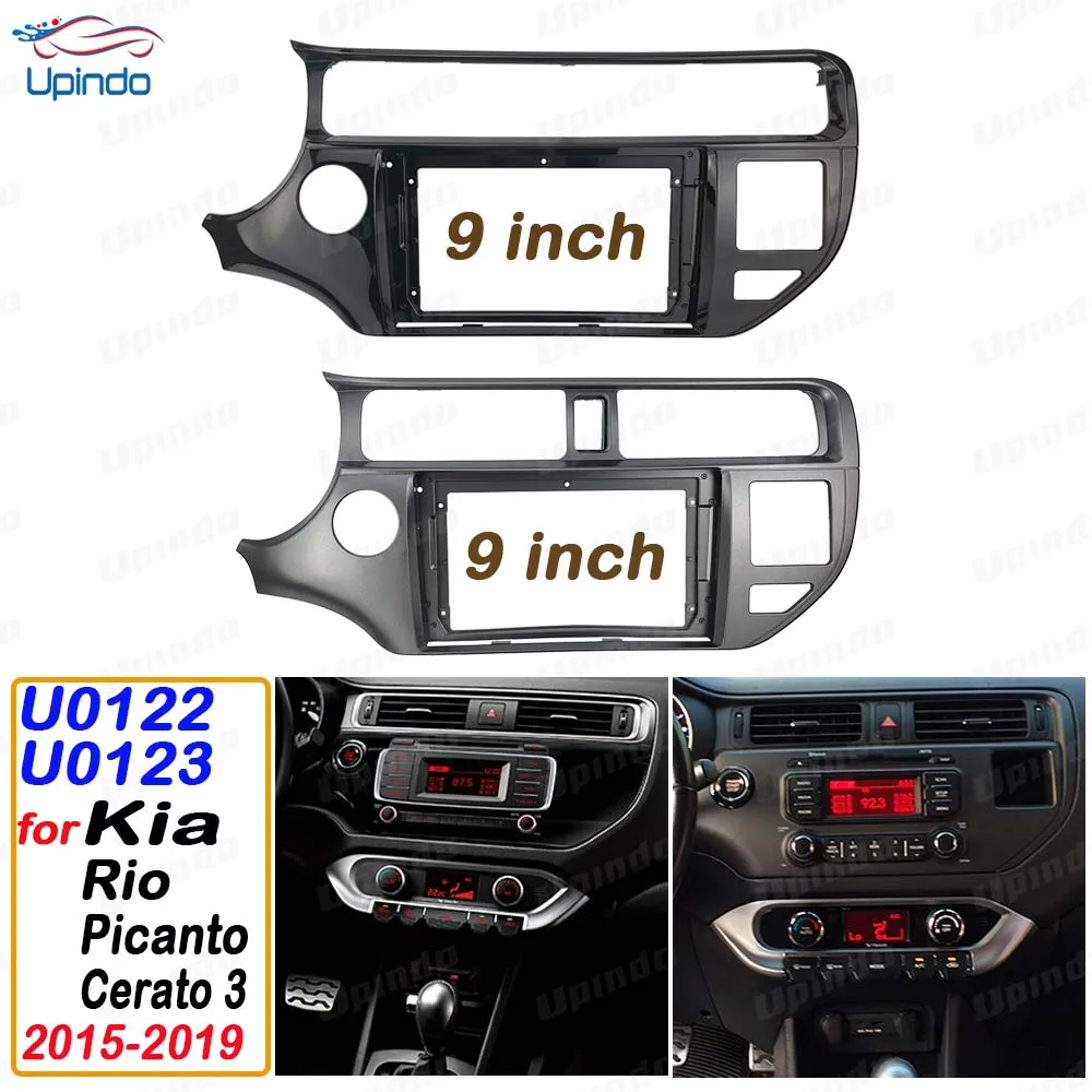 2 Din 9 Inch Car Radio Dvd Gps Mp5 Plastic Fascia Panel Frame For Kia ...
