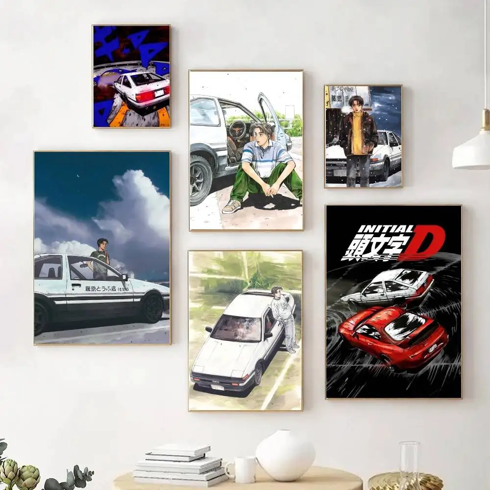 Japanese Anime I-Initial D Manga Poster Self Adhesive Waterproof Ideal ...