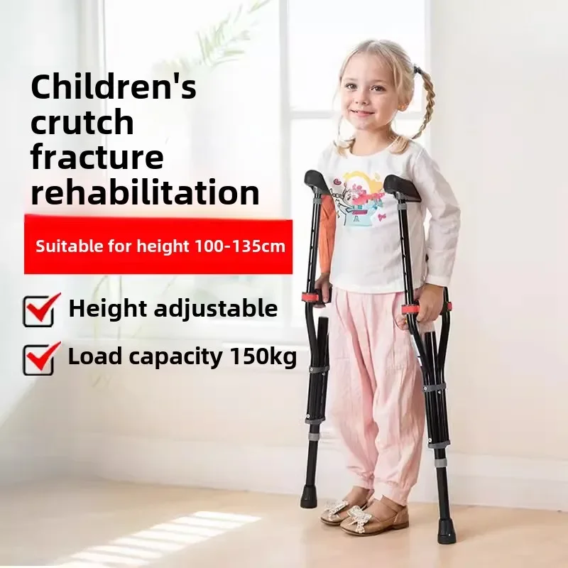 Aluminum Alloy Height Adjustable Underarm Crutches Armpit Cane Walkers ...