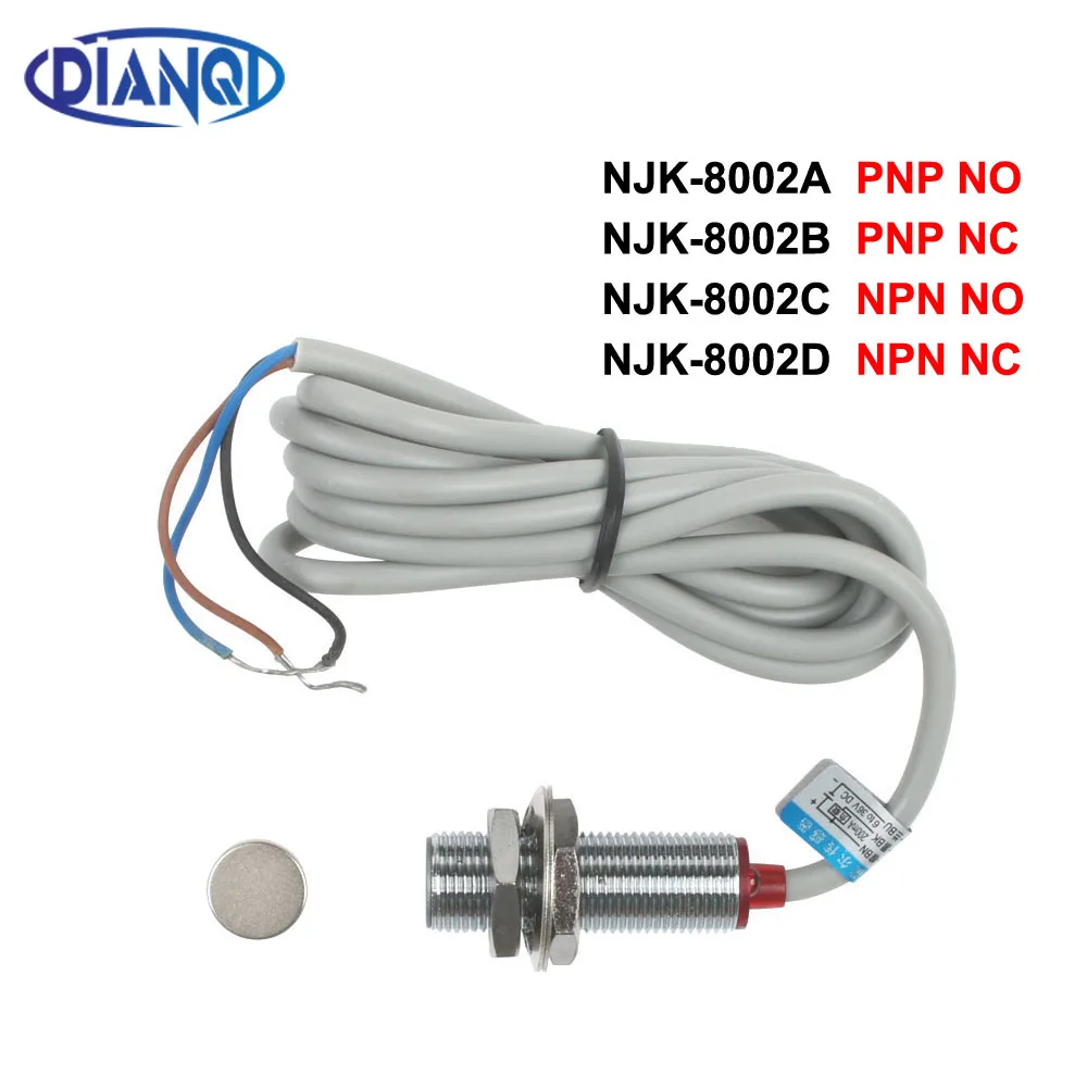 Sensor de proximidade indutivo magnético, NJK-8002C NPN NO sensor hall ...