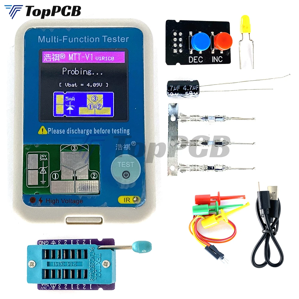 MTT-V1-LCD-Digital-Transistor-Tester-Multimeter-Diode-Triode-Capacitor ...