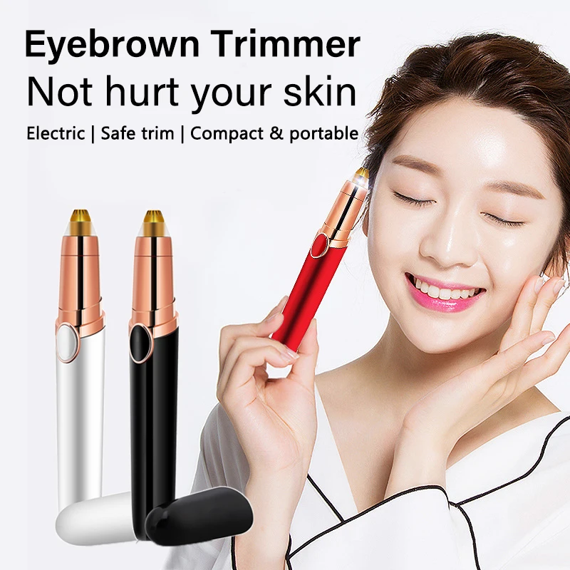 Creative-Lipstick-Epilator-Electric-Eyebrow-Trimmer-Makeup-Painless-Eye ...
