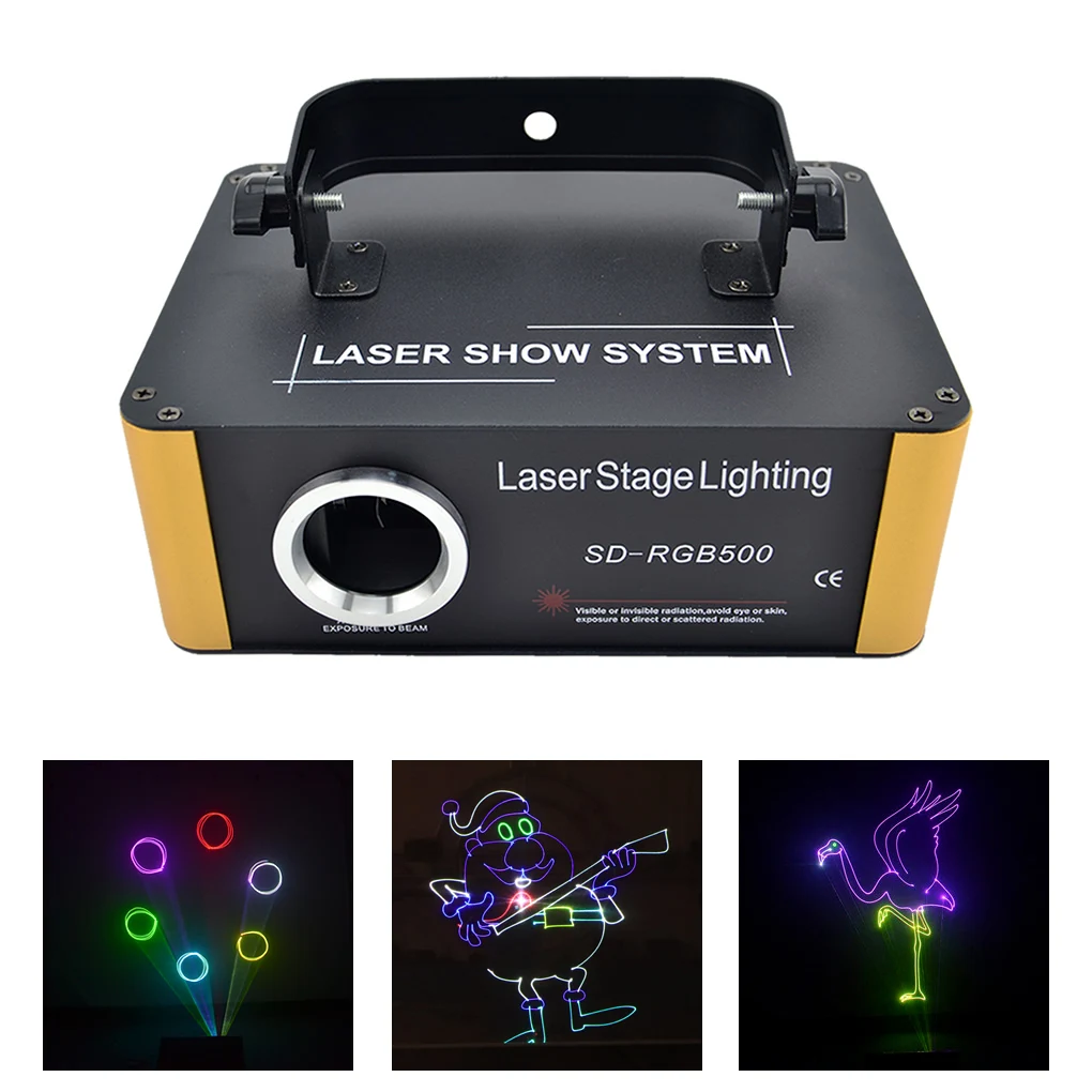 Sd Card Program 500mw Rgb Laser Remote Animation Scan Projector Stage ...