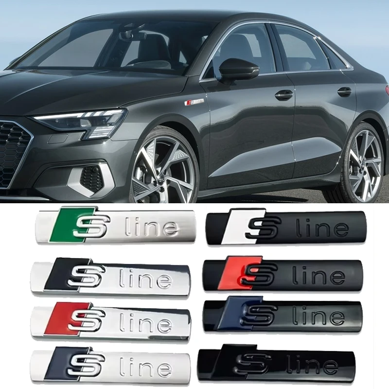 7.2cm Metal Sticker for Audi S Line S3 S4 A4 A5 S5 S6 S7 RS6 RS5 A3 A8 ...