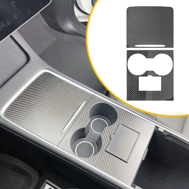Carbon-Fiber-Car-Center-Console-Decor-Cover-Ultra-Thin-Center-Console ...
