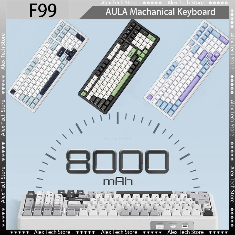 New-AULA-F99-Machanical-Keyboard-5-0-Bluetooth-2-4G-Wireless-Gasket-3 ...