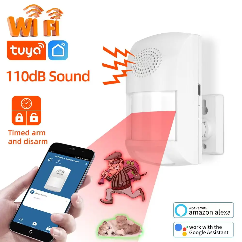 Tuya Wifi Smart Pir Motion Sensor Alarm Detector - Wifi Infrared Pir Motion Sensor - Aliexpress