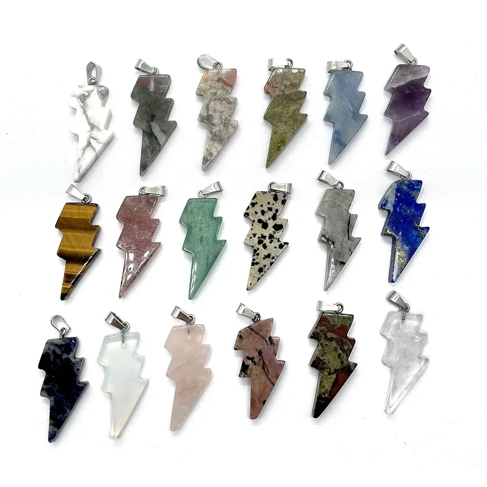 1PC-Crystals-Men-Lightning-for-Pendant-40x18mm-Natural-Stone-Bolt ...