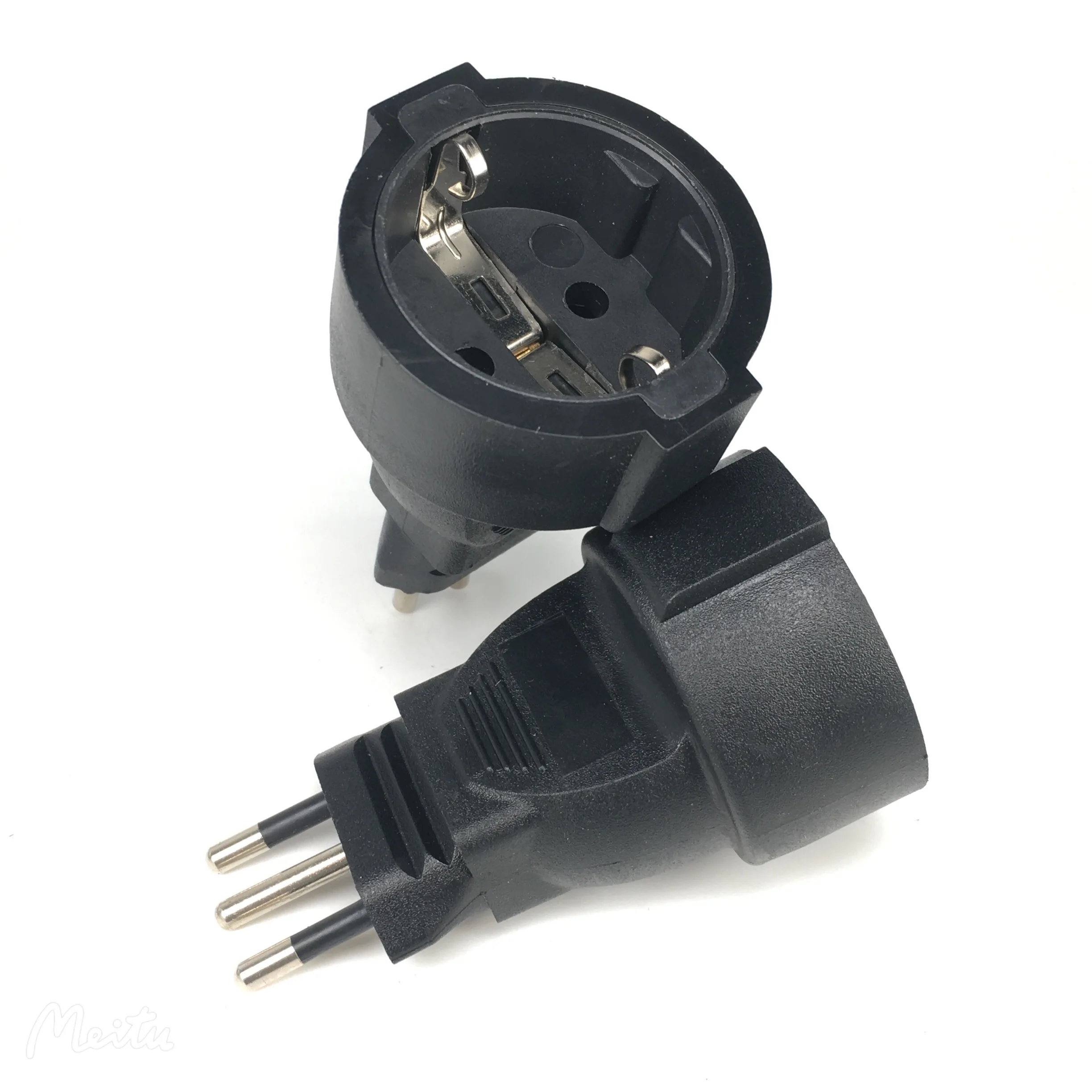European-Euro-EU-Sockets-2-Pin-to-Italy-3-Pin-Plug-Adapter-Travel-Mains ...