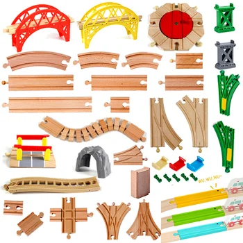 Wooden Train Track Racing Railway Toys All Kinds Wooden Track ...