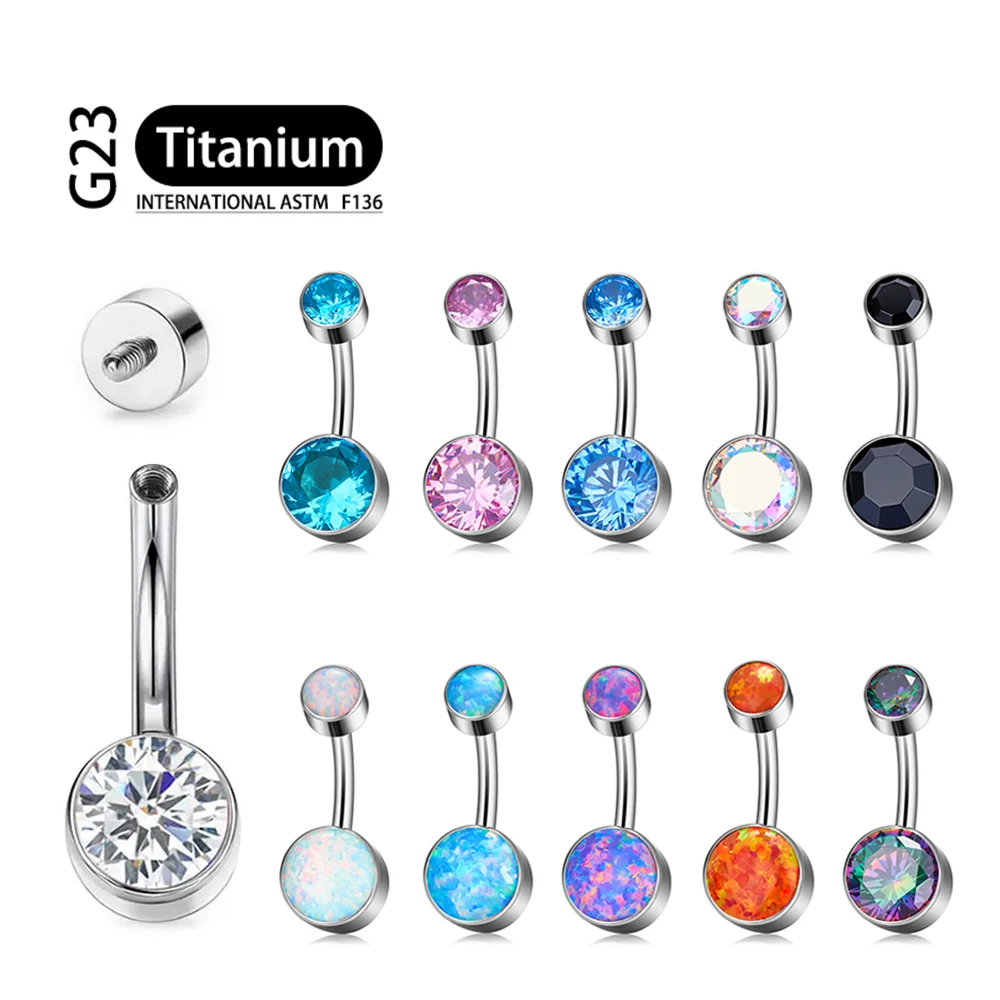 G23-TItanium-Sexy-Belly-Button-Piercing-14G-Internal-Thread-Navel ...