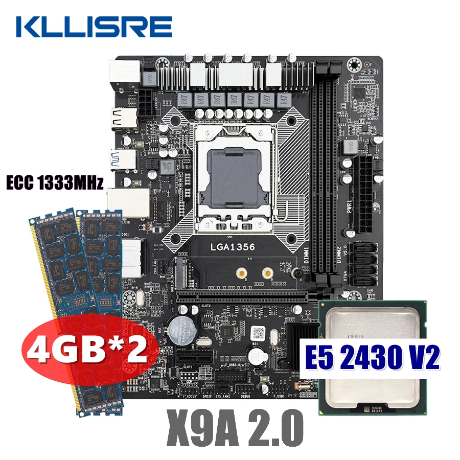 Kllisre X79 motherboard Set Kit With Xeon LGA 1356 E5 2430 V2 2pcs x ...