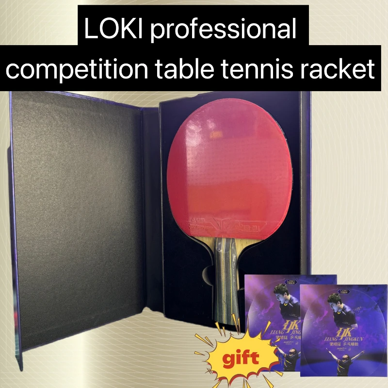 LOKI Liang Jing Kun Table Tennis Racket with Rxton 9 Inverted Rubber 5 ...