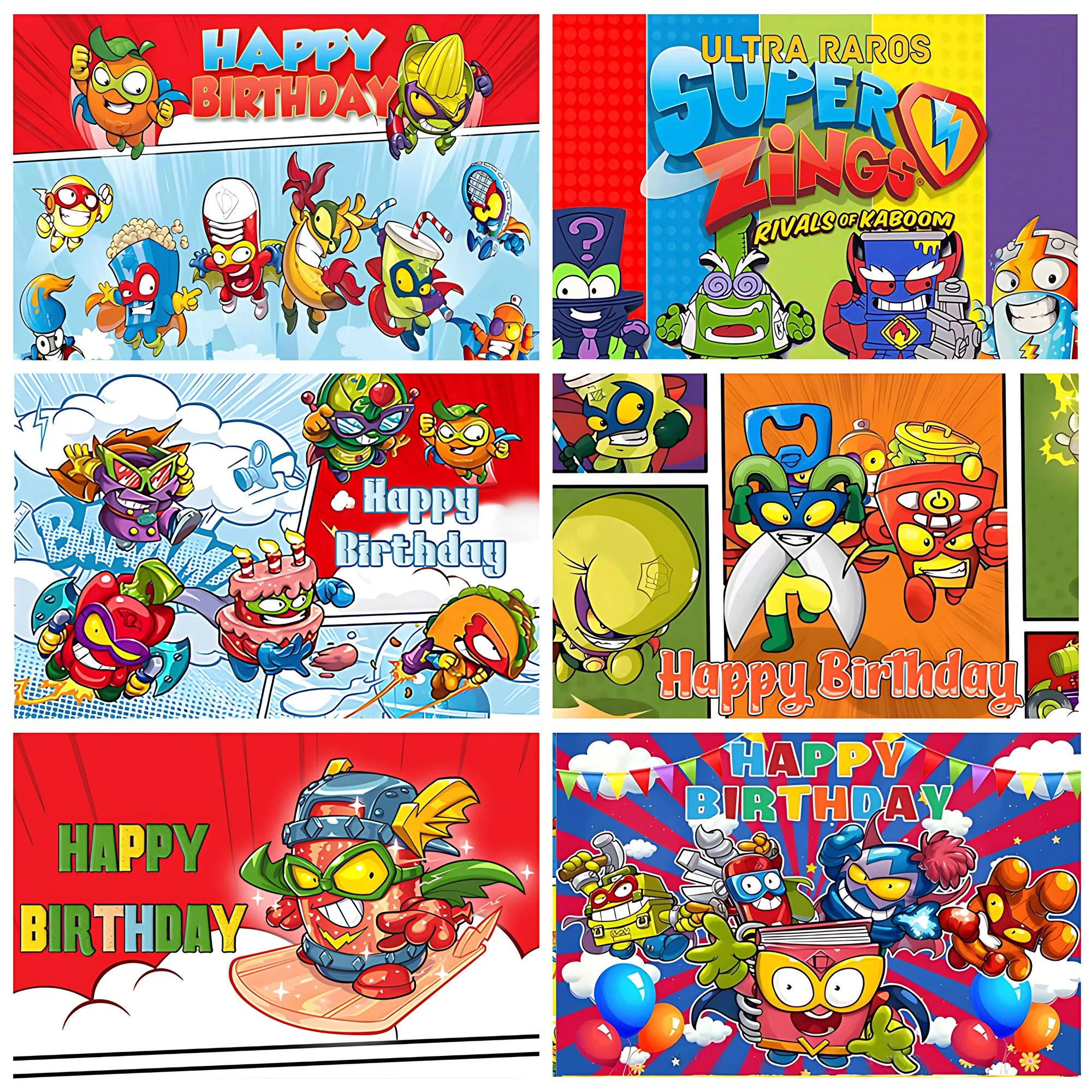 Cartoon Superthings Theme Background Super zings Children Birthday ...
