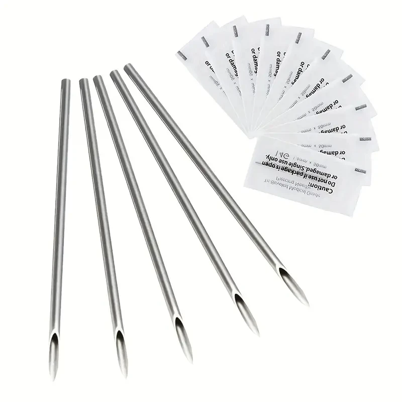 5-100PCS Body Piercing Needle 12G 14G 16G 18G 20G Surgical Steel ...