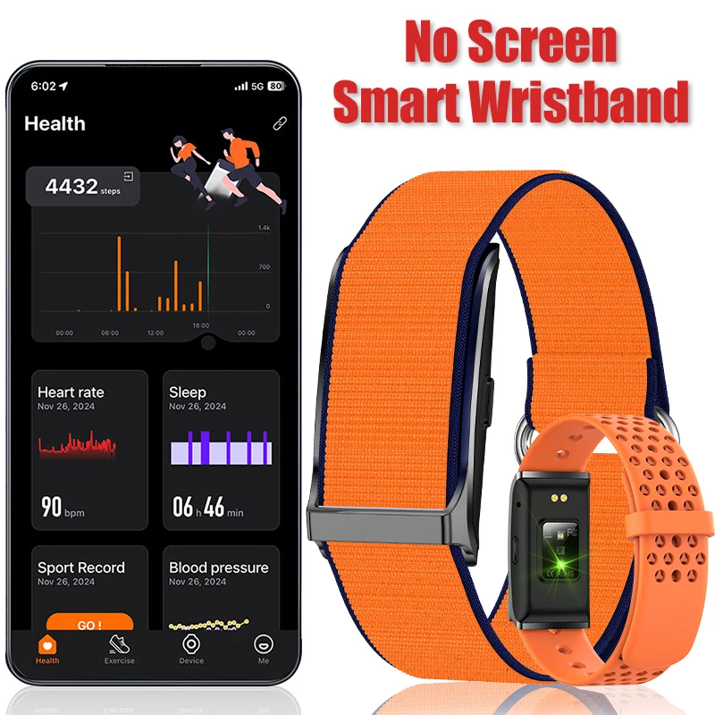 LIGE Smartband Nylon Smart Bracelet Heart Rate Health Monitor Pedometer ...