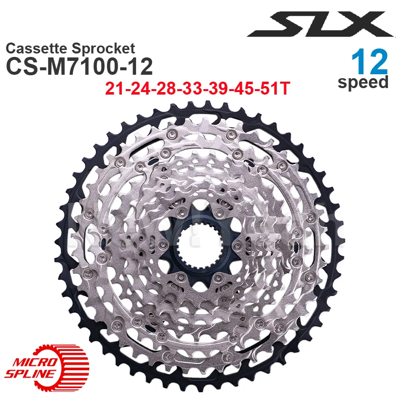 Shimano-SLX-CS-M7100-Cassette-Sprocket-HYPERGLIDE-12-Speed-10-51T ...