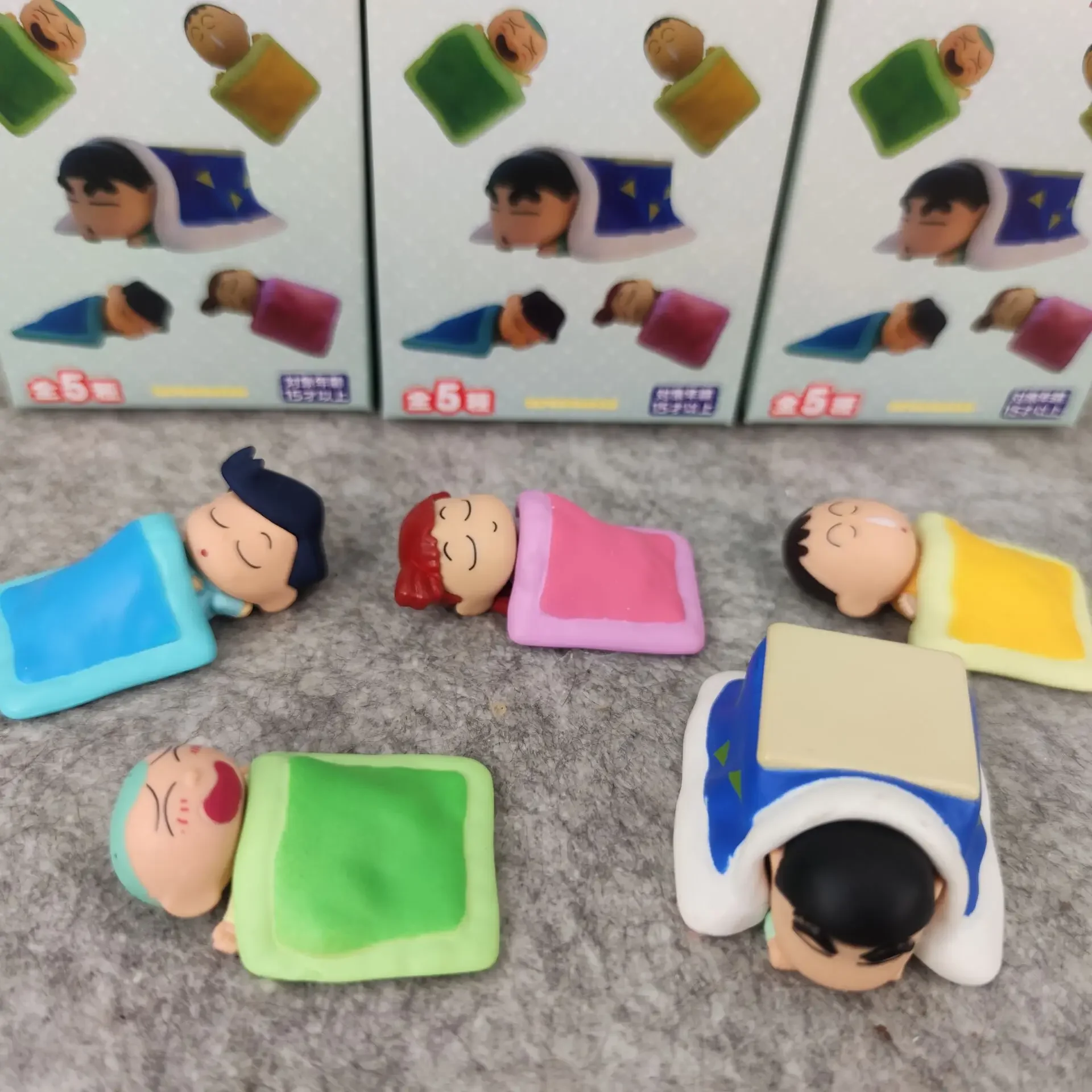 5pcs/set New Anime Crayon Shin-chan Sleep version Kawaii Q version ...