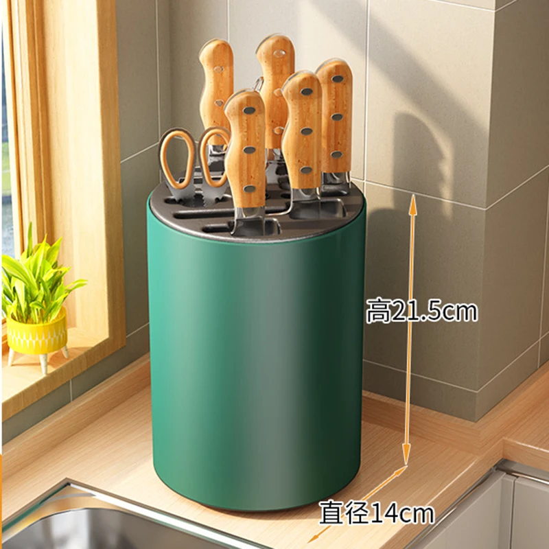 PROTECTION DES COUTEAUX,Rose--Porte couteau rotatif à 360 °, support ...