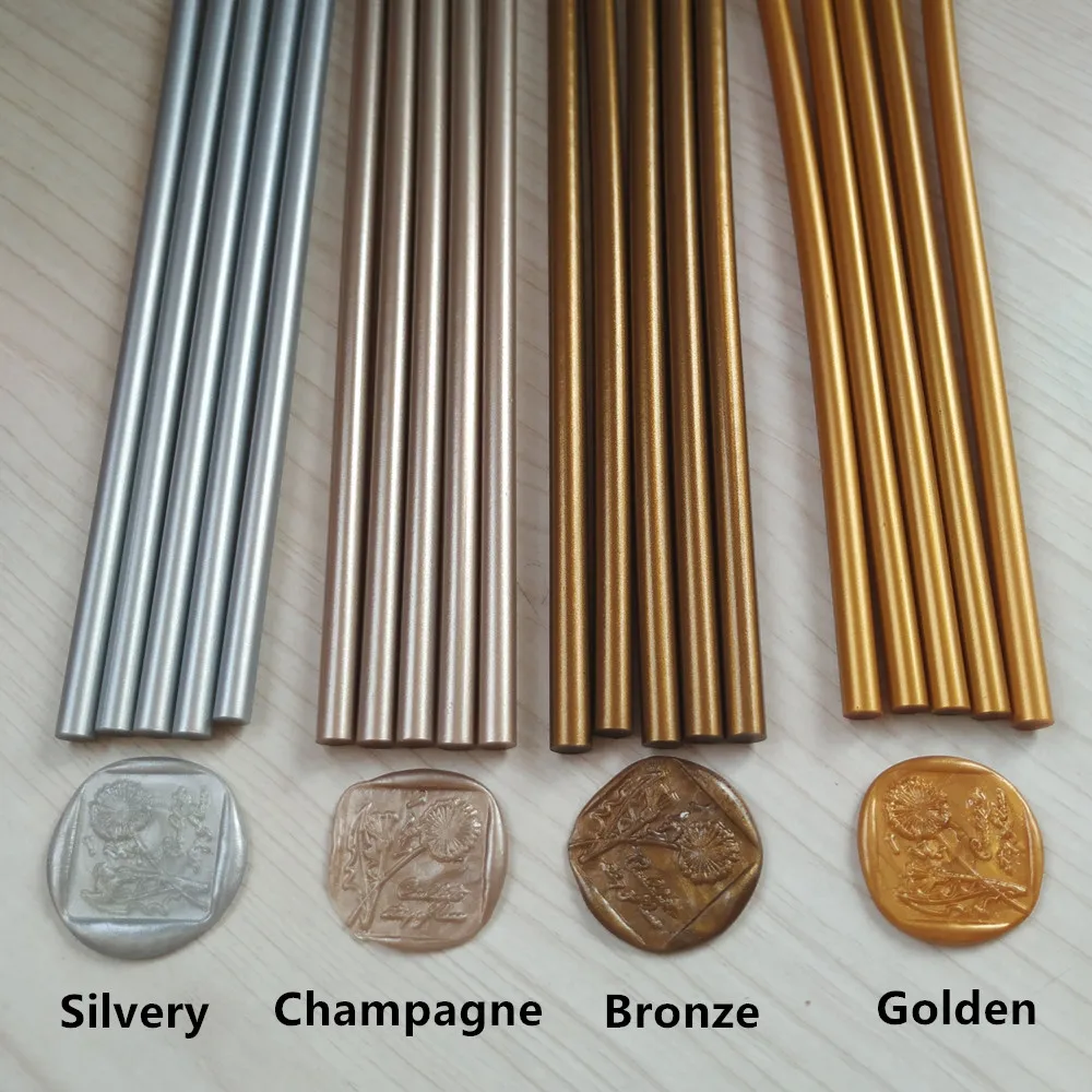 20Pcs/Lot Antique metal color Hot melt glue sticks Silicone bars for ...