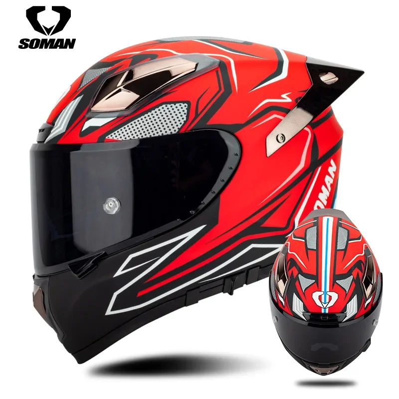 SOMAN-Motorcycle-Helmet-Full-face-Double-Lens-helmet-Colorful-lenses ...
