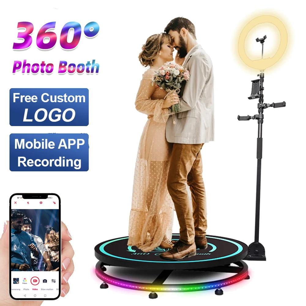 360 Photo Booth Automatic Spin Machine Slow Fast Motion Rotating ...