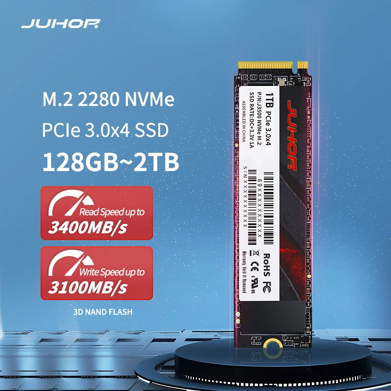 JUHOR 노트북 데스크탑용 내부 하드 디스크, M.2 SSD, 128GB, 256GB, 512GB, 1TB, 2T SSD, M2 SSD, M.2 NVMe, PCIE SSD