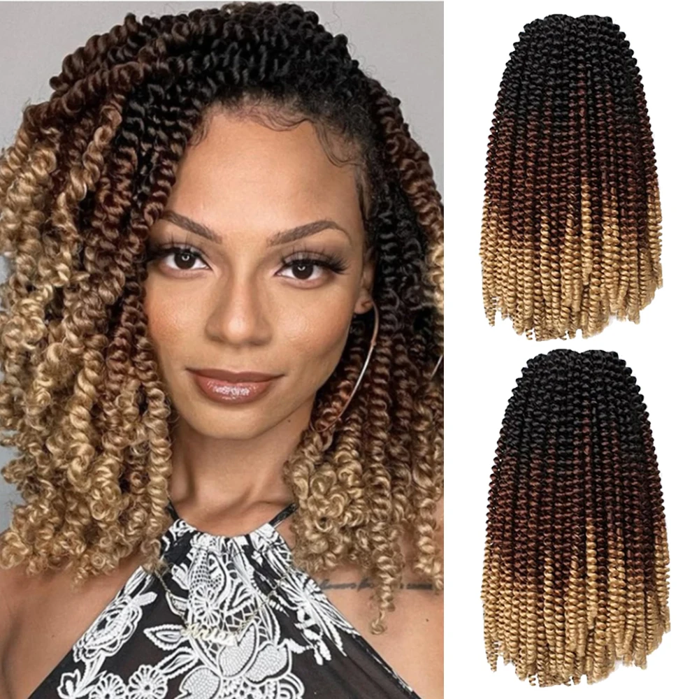 12Inch-Spring-Twist-Hair-Syntheti-Twist-Crochet-Braiding-Hair-Ombre ...