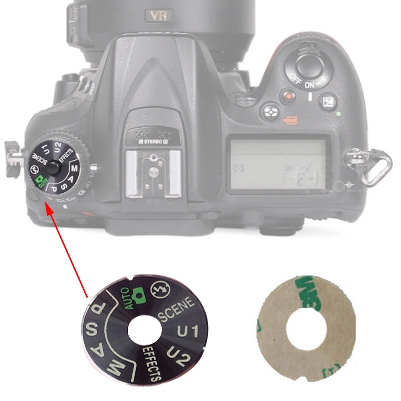For-nikon-D750-D7100-D7200-D7500-mode-dial-pad-turntable-patch-tag ...