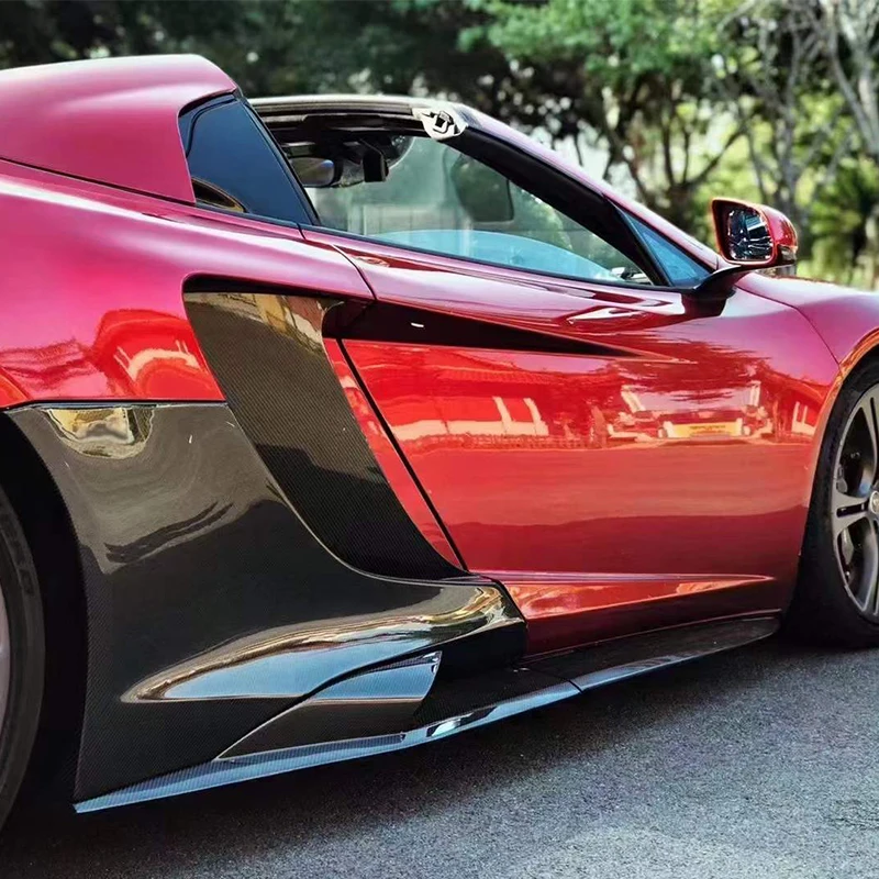 650S-Carbon-Fiber-Rear-Door-Body-Kit-Fender-Cover-Trim-Side-Skirt-for ...