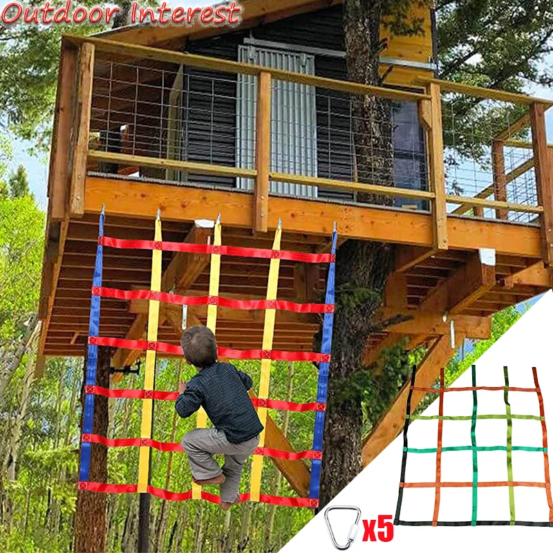 Climbing Net for Kids Outdoor Portable Ninja Cargo Net Rope Ladder for ...