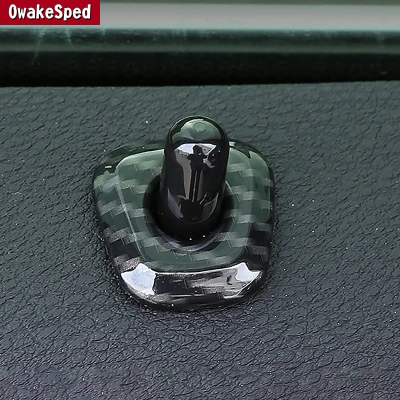 Carbon-Texture-Car-Doors-Latch-Lifter-Lock-Button-Panel-Frame-Cover ...