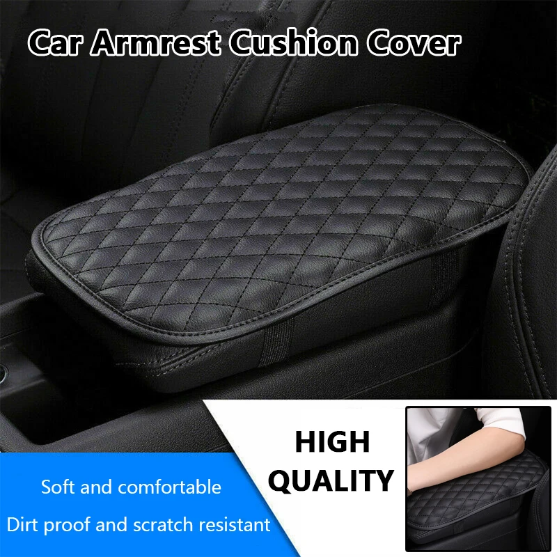 Car-Armrest-Cushion-Center-Console-Box-Pad-PU-Leather-Arm-Rest-Cushion ...