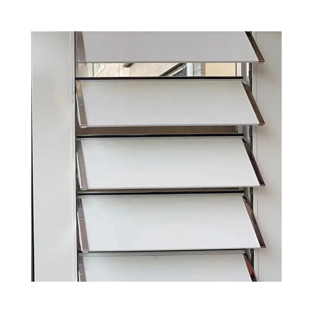 Heavy Duty Aluminum Sun Louver Blade Motorized Horizontal Louver Wall ...