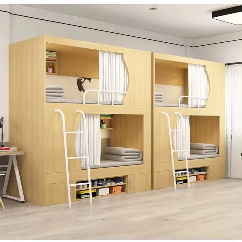 Dormitory-with-iron-frame-beds-for-upper-and-lower-floors-employee ...